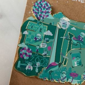 Disney | Accessories | Disney Pixar Up Map Pin | Poshmark
